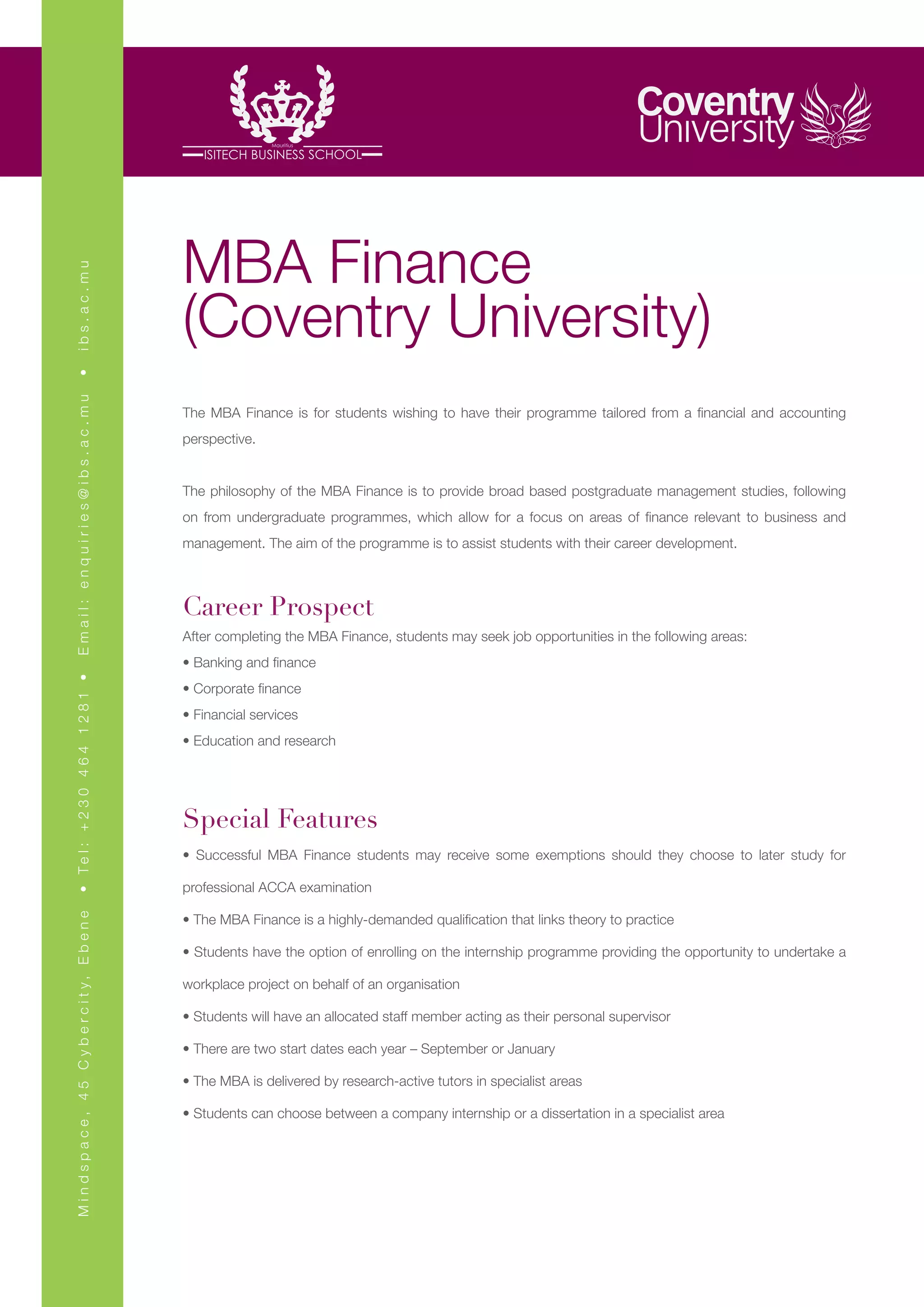 IBS MBA Finance | PDF