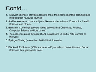 N-LIST program of INFLIBNET | PPT