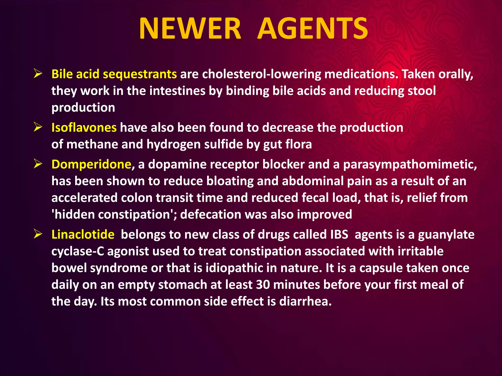 Drugs used in the treatment of irritable bowel syndrome (IBS) | PDF