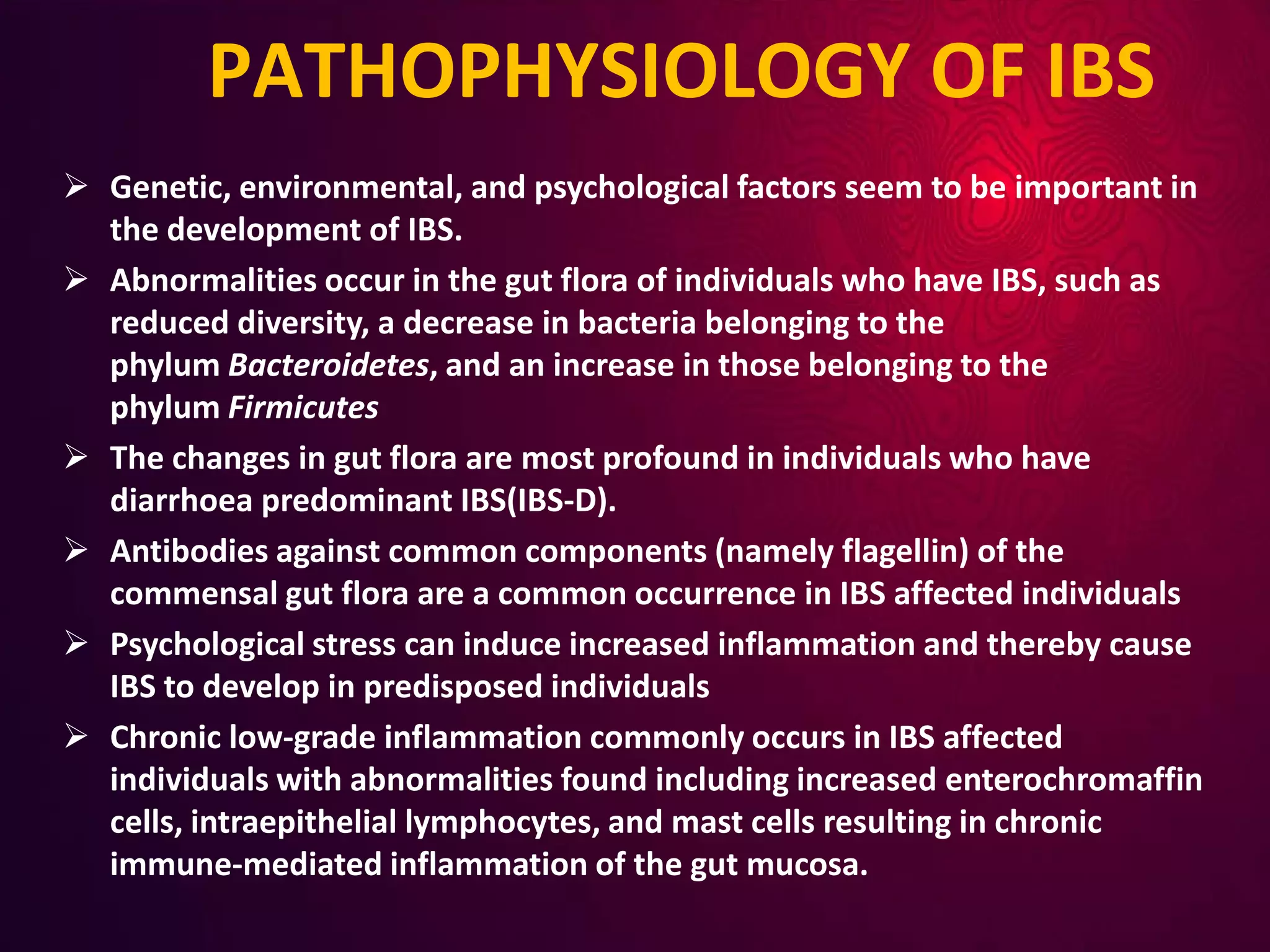 Drugs used in the treatment of irritable bowel syndrome (IBS) | PDF
