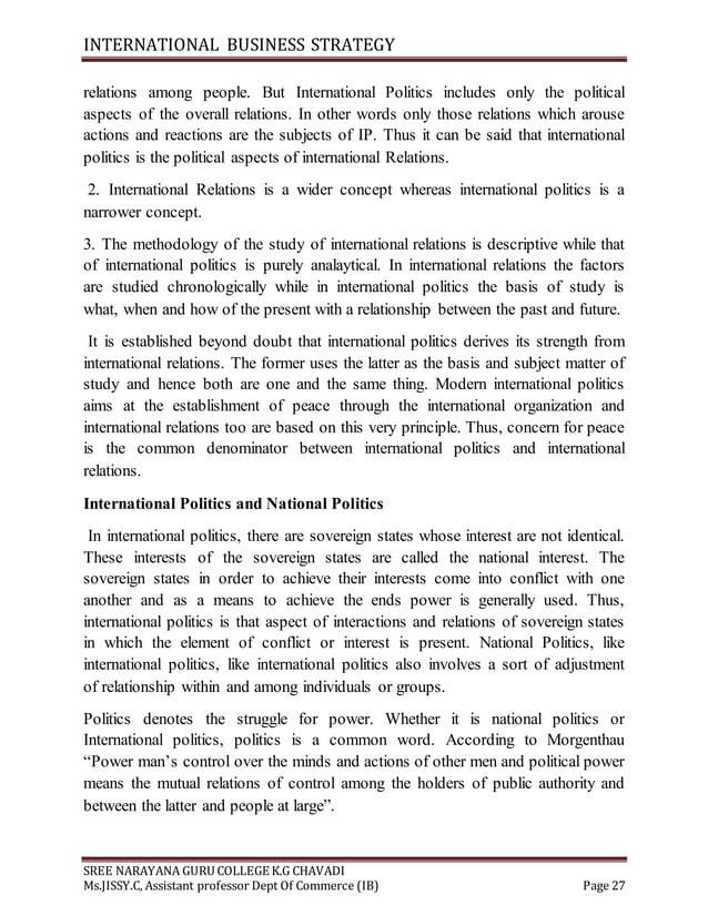 International Business Strategy Material as per Bharathiar University Syllabus base | DOCX ...