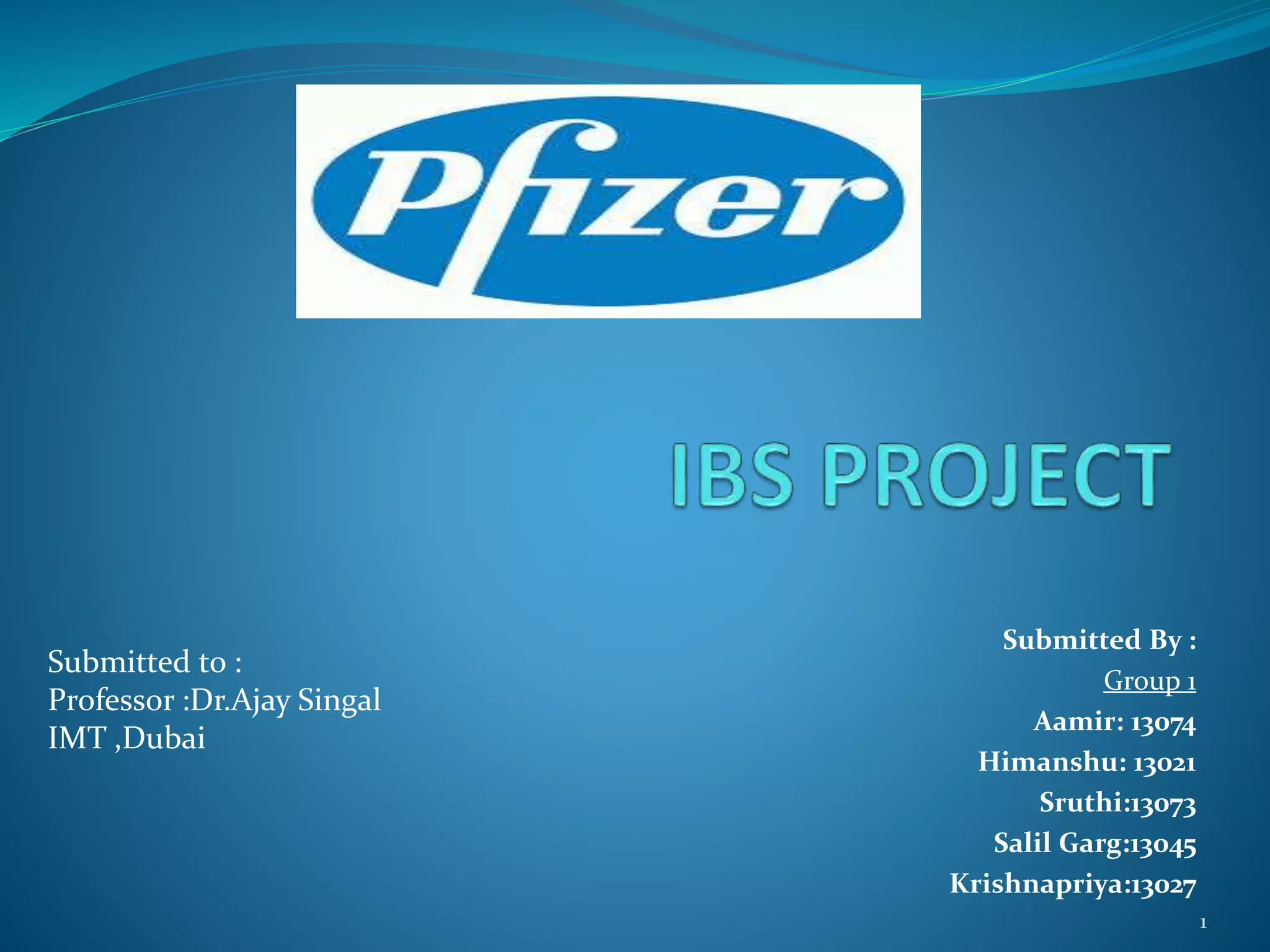 Pfizer strategy for internationalization | PPT