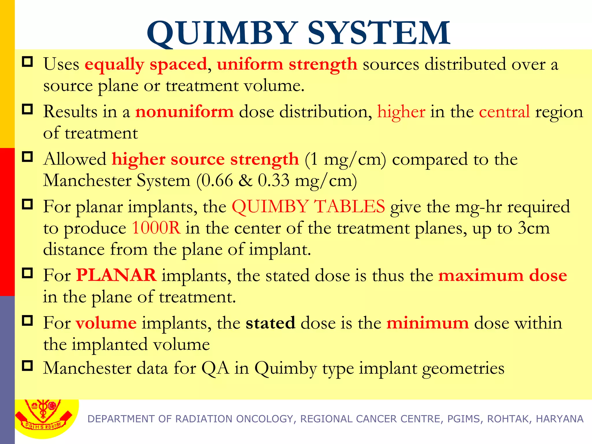 physics and clinical aspects of interstitial brachytherapy | PPT