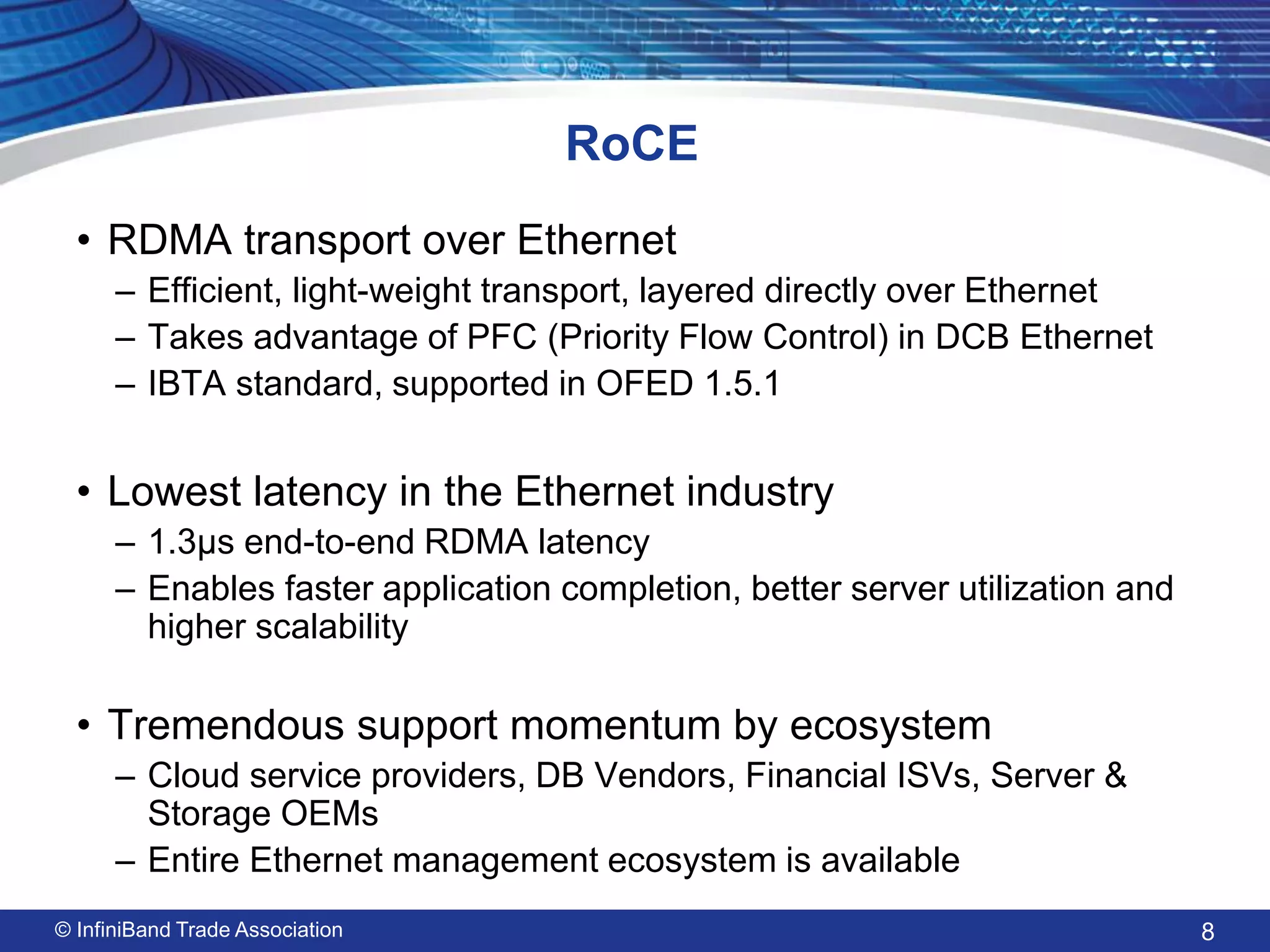 IBTA Releases Updated Specification for RoCEv2 | PDF