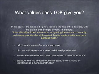 Ib theory of_knowledge_bms_presentation lauwers | PPTX