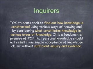 Ib theory of_knowledge_bms_presentation lauwers | PPTX