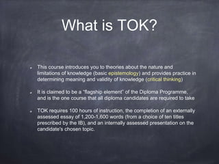 Ib theory of_knowledge_bms_presentation lauwers | PPTX