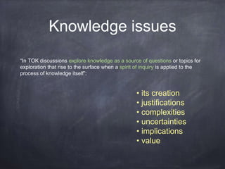 Ib theory of_knowledge_bms_presentation lauwers | PPTX