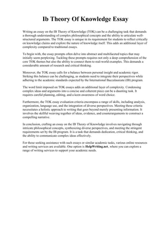 Ib Theory Of Knowledge Essay.pdf