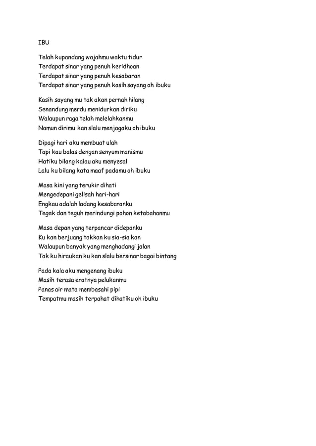 puisi Ibu | PDF
