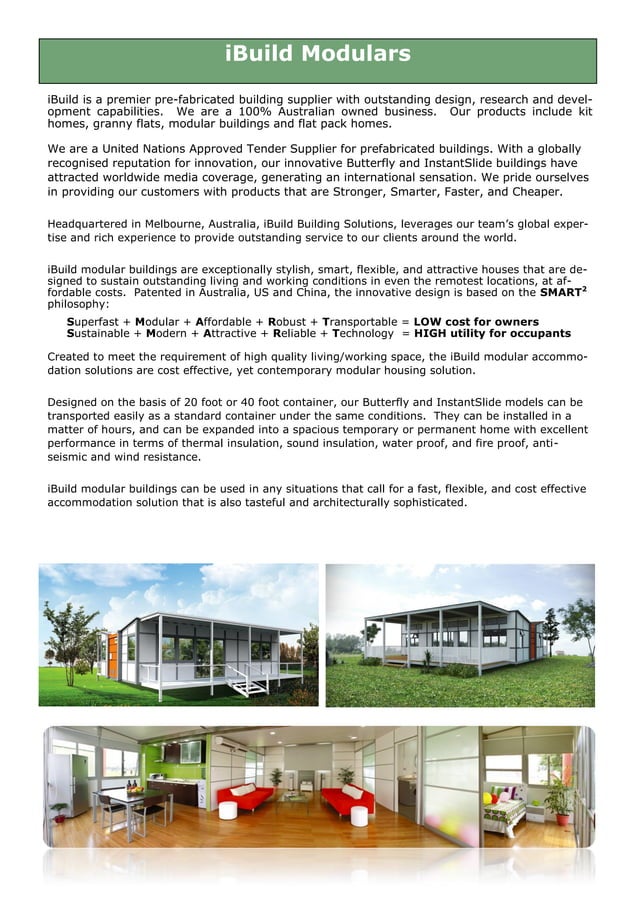 iBuild Modular Building Brochure | PDF | Construction Industry | Industries