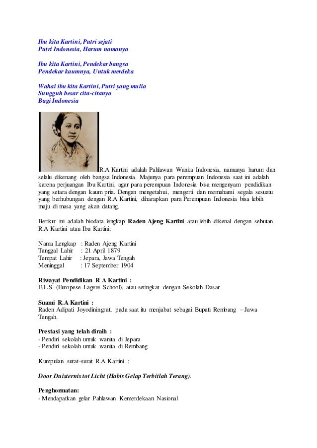 Biografi Riwayat Hidup Ra Kartini 2021