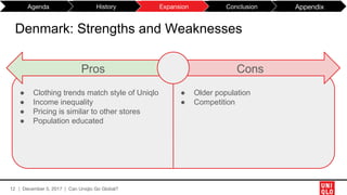 Uniqlo Expansion Opportunities - International Business Group Project | PDF