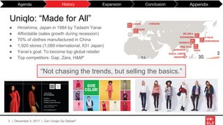 Uniqlo Expansion Opportunities - International Business Group Project | PPT