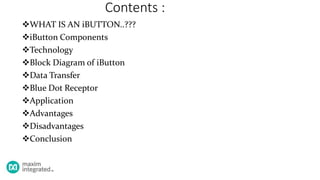 iButton PPT By Afigith.S | PPTX