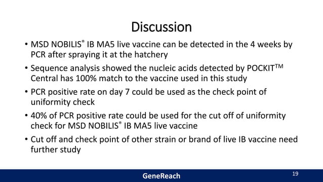A Fully Automated POCKIT Central PCR System for Evaluation of the ...