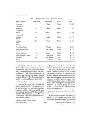 total parental nutrition in neonate guidline | PDF
