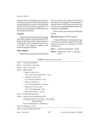 total parental nutrition in neonate guidline | PDF