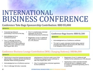 IBW 2019 sponsorship package | PPT