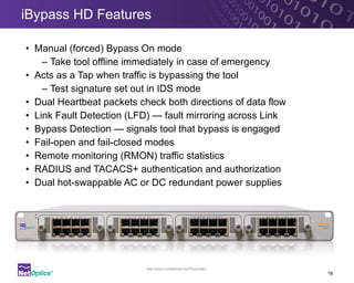 High-Availability Security Monitoring Using Bypass Switches | PPT