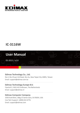 Ic 3116 w-user_manual_v2.0_english_en | PDF