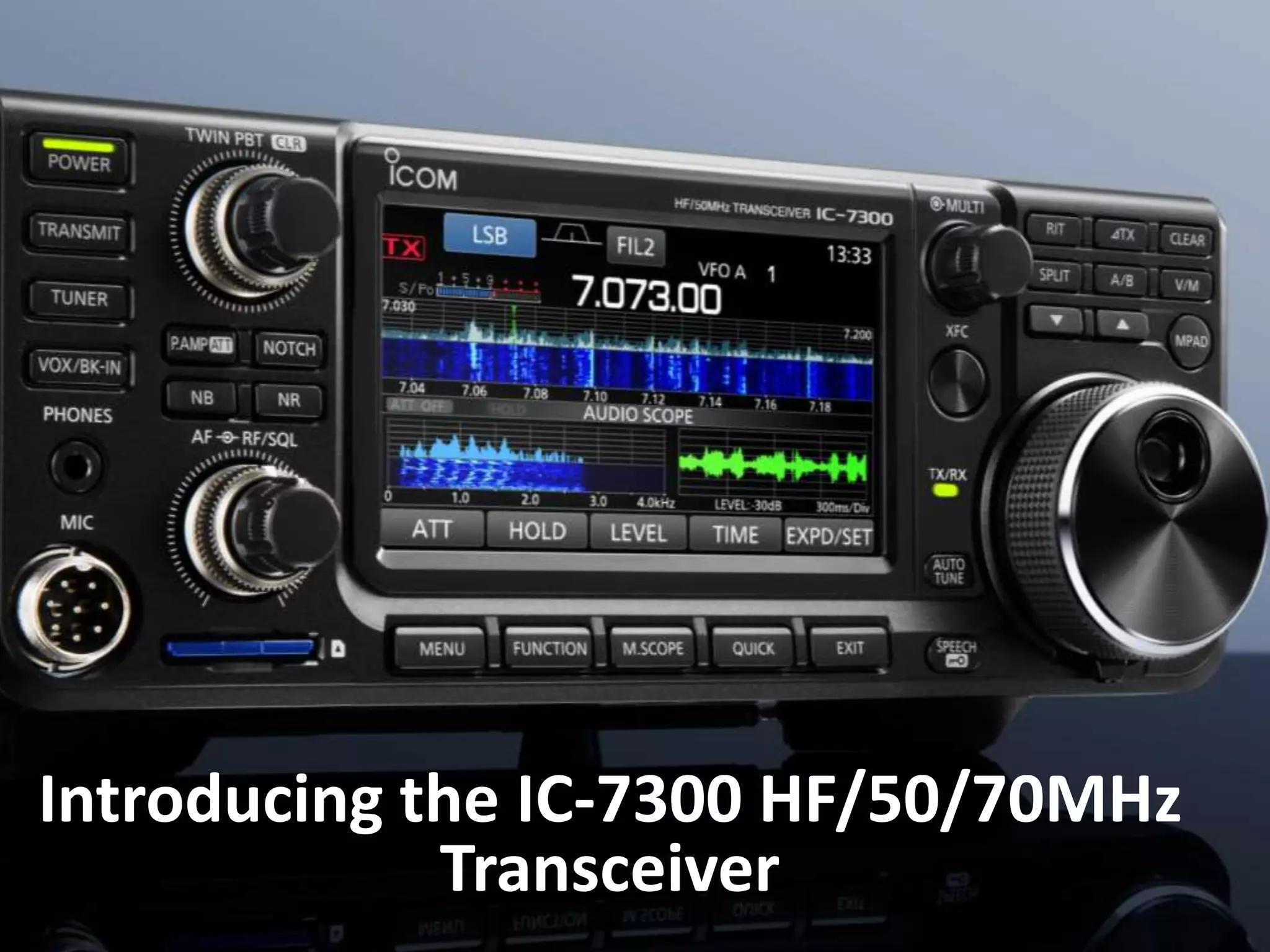 Introducing the Icom IC-7300 HF/50/70MHz Transciever | PPTX