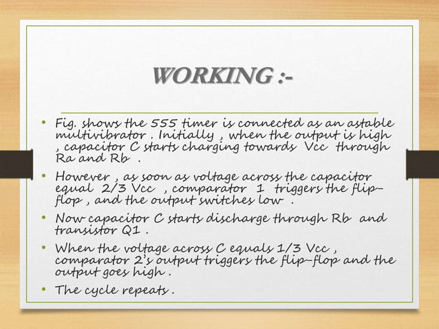 555 Timer (detailed presentation) | PPTX | Computer Peripherals | Computing