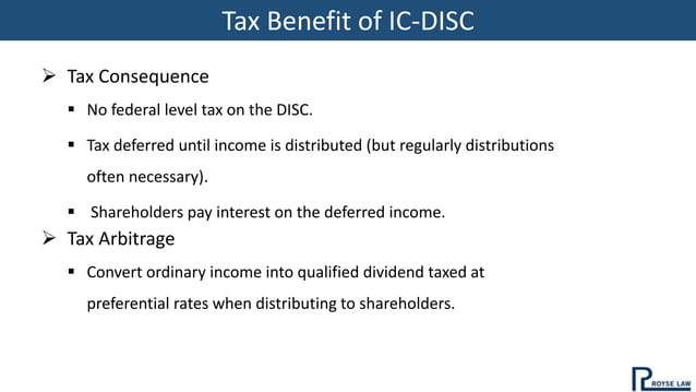 IC-DISC for the Agriculture Industry | PPTX | Business Accounting ...
