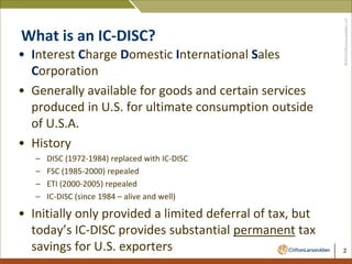 IC-Disc Tax Savings For Exporters | Rob Kane, CPA, CliftonLarsonAllen ...