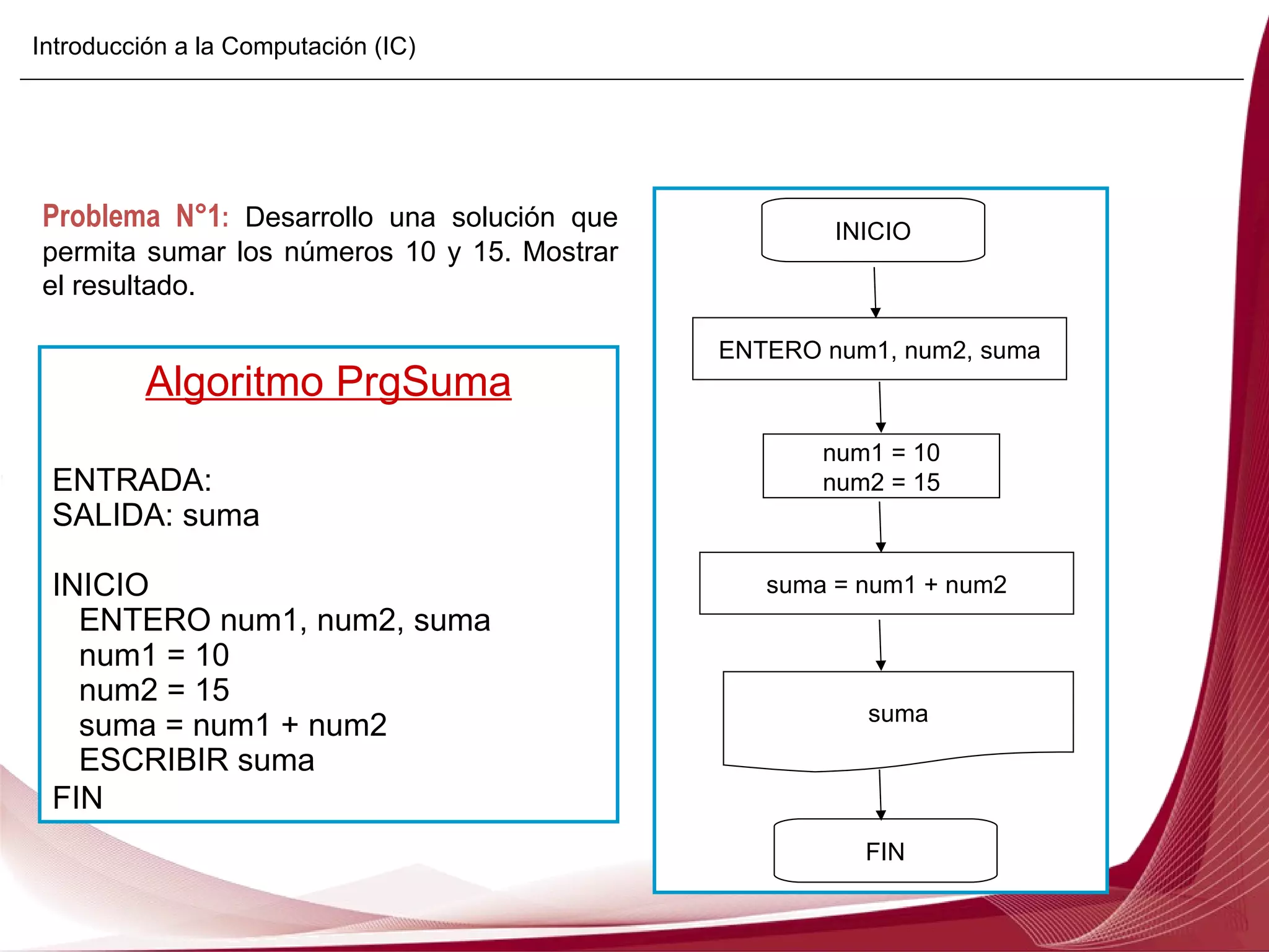 IC - Estructuras de Secuencia - Ejercicios | PPT