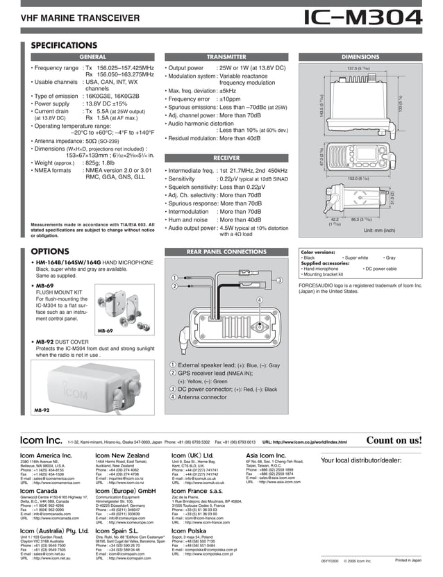 IC M304 icom | PDF