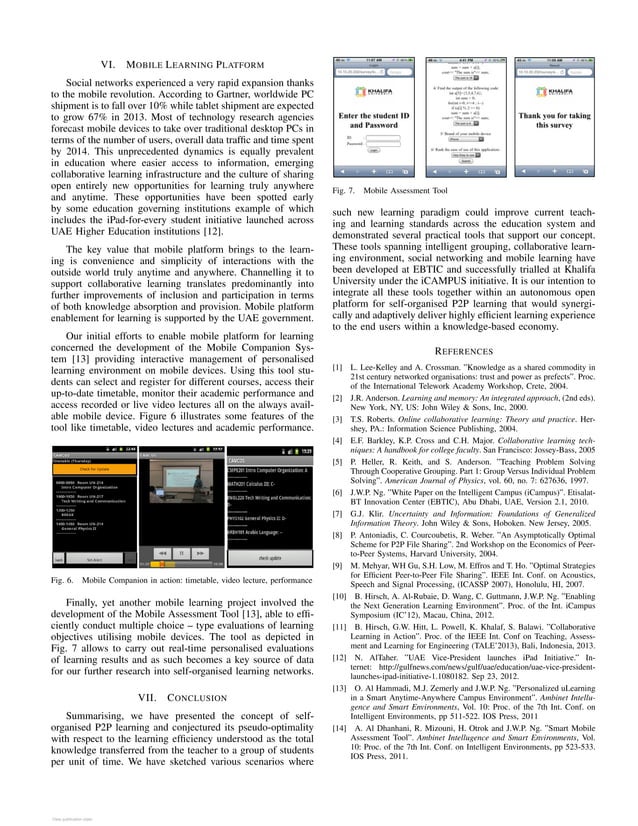 Self-Organising P2P Learning for 21C Education | PDF