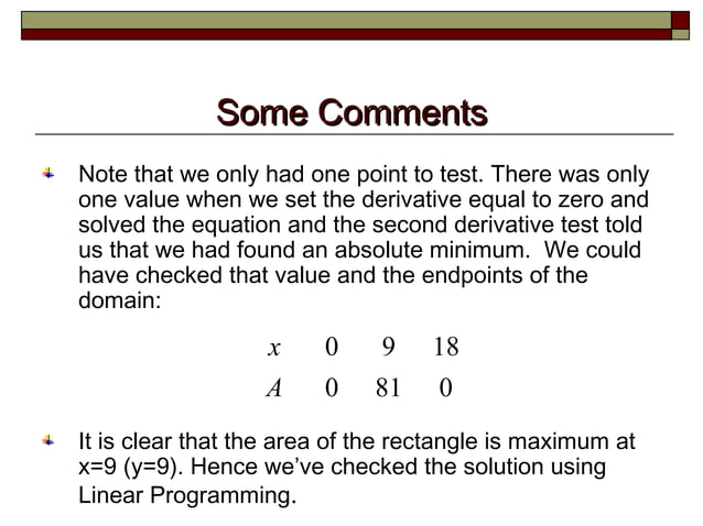 Concepts of Maxima And Minima | PPT | Physics | Science