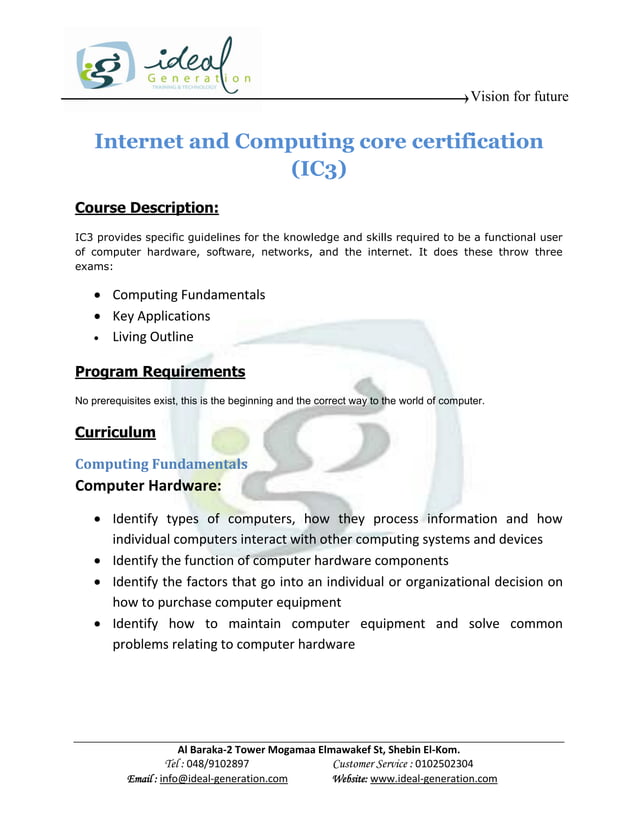 Ic3 | PDF | Internet for Beginners | Internet