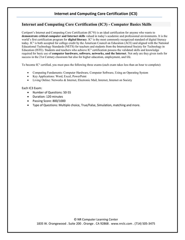 IC3 study guide | PDF