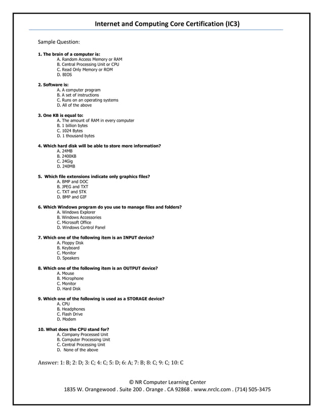 IC3 study guide | PDF