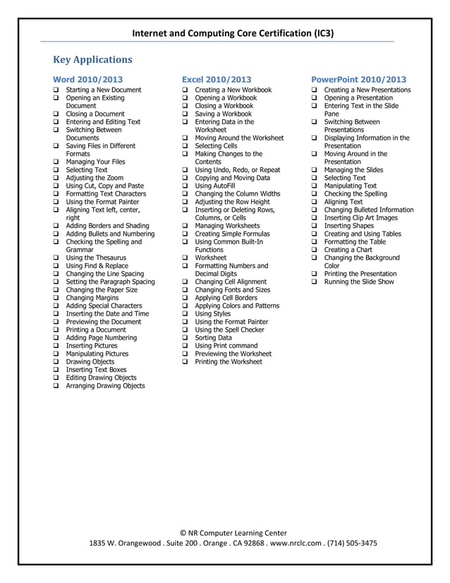 IC3 study guide | PDF