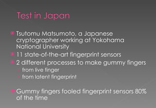 Biometric Sensors | PPT