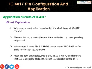 IC 4017 Pin Configuration and Its Application | PPTX