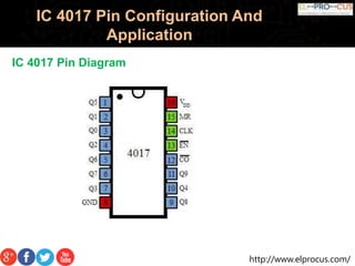 IC 4017 Pin Configuration and Its Application | PPTX