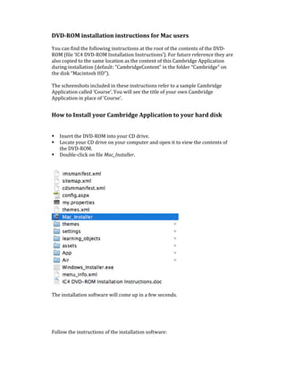 IC4 DVD-ROM Installation Instructions.pdf | Operating Systems ...
