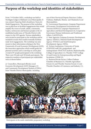 IC4LED_Vhembe Northgate Workshop Report | PDF