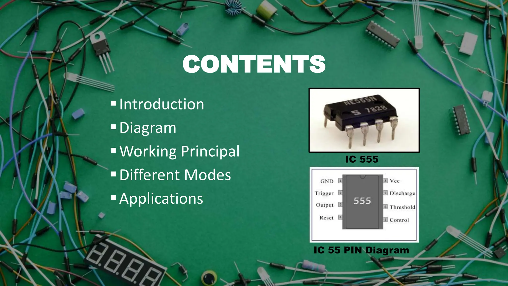 IC 555 TIMER Introduction, Modes & Application.pptx