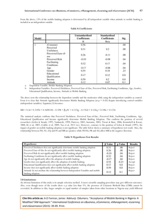 Acceptance of Mobile Banking in Nigeria: A Modified TAM Approach | PDF ...
