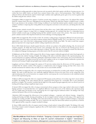 Designing a Computer-assisted Language Learning(CALL) Program and Measuring its Effect on Saudi ...