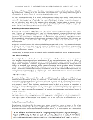 Designing a Computer-assisted Language Learning(CALL) Program and ...