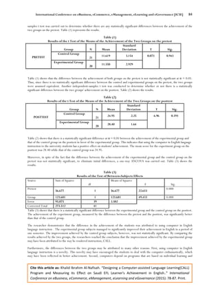 Designing a Computer-assisted Language Learning(CALL) Program and ...
