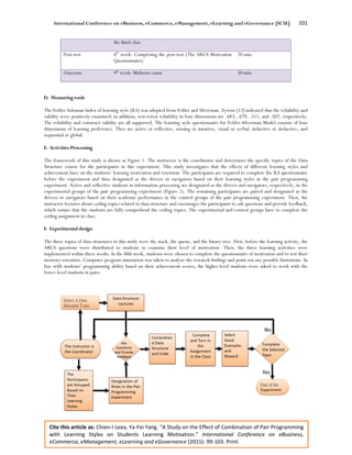 A Study on the Effect of Combination of Pair Programming with Learning Styles on Students ...