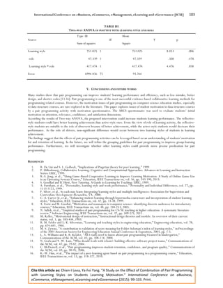 A Study on the Effect of Combination of Pair Programming with Learning ...