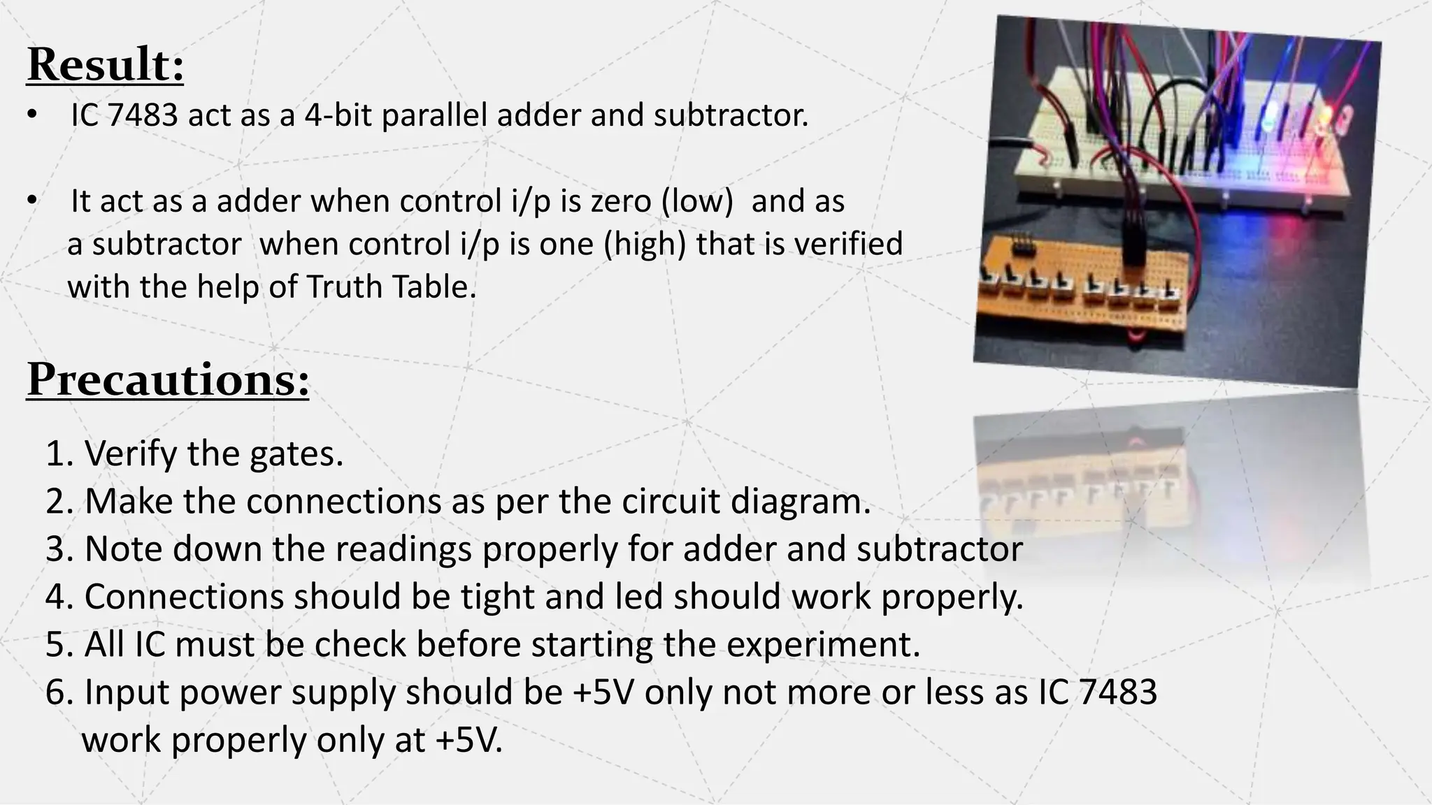 Integrated circuit 7483 Adder/Subtractor | PPTX